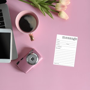 Printable Message Form, Missed Call PDF, Phone Message Memo Template ...