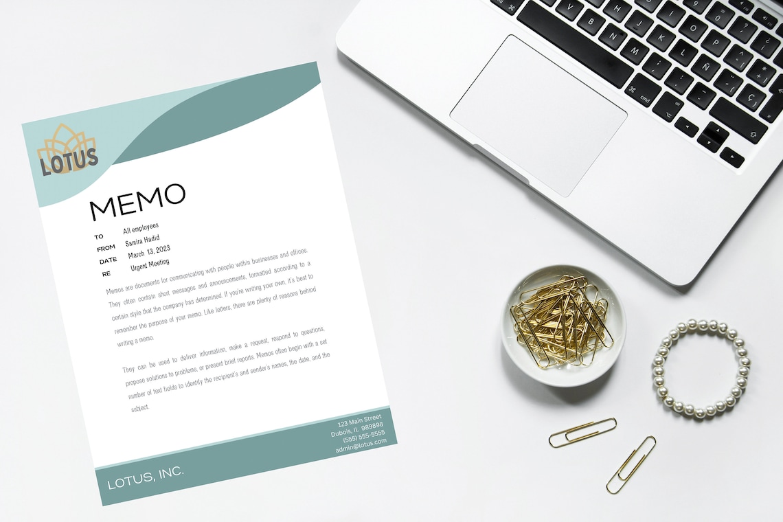 Editable Memo Template - Etsy