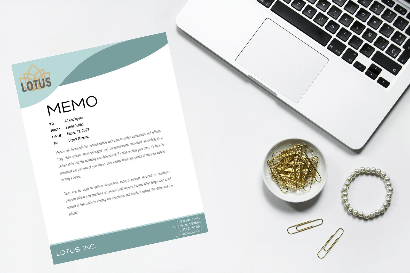Editable Memo Template - Etsy