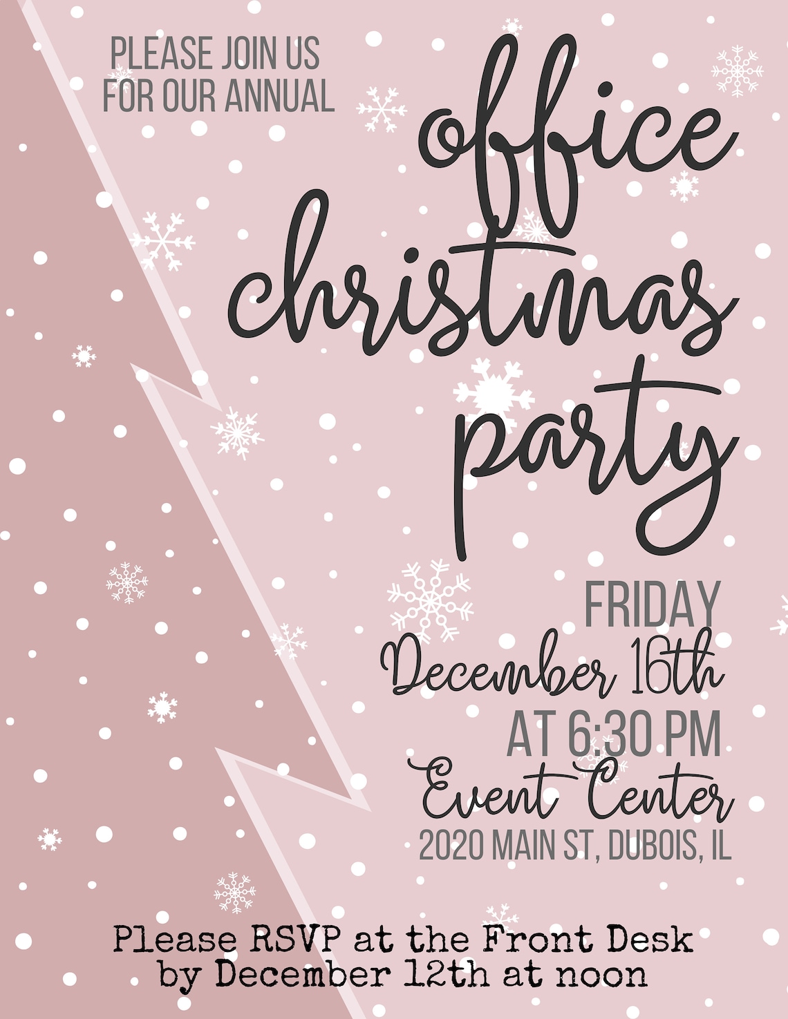 Editable Christmas Party Flyer for Work - Etsy