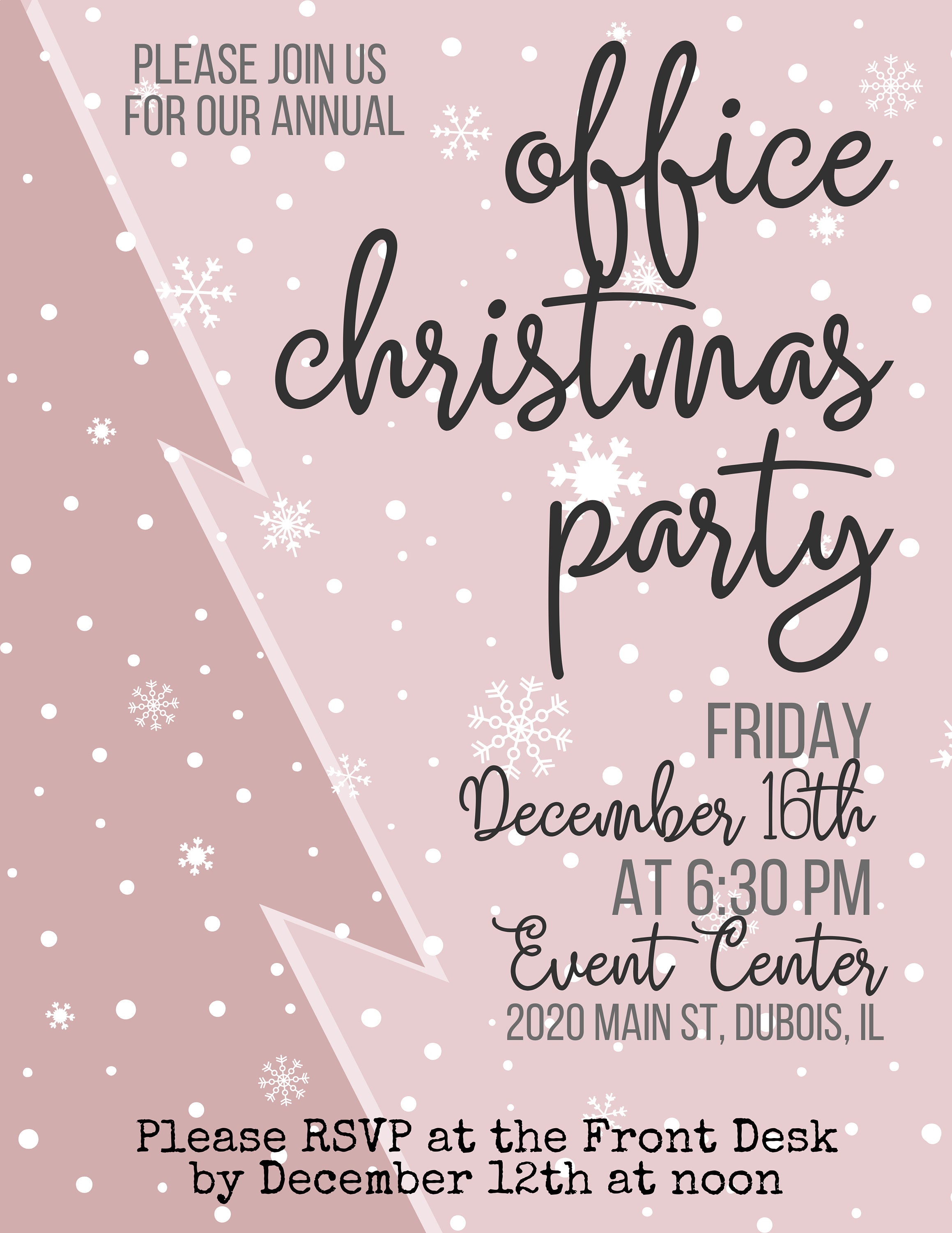 Editable Christmas Party Flyer for Work - Etsy