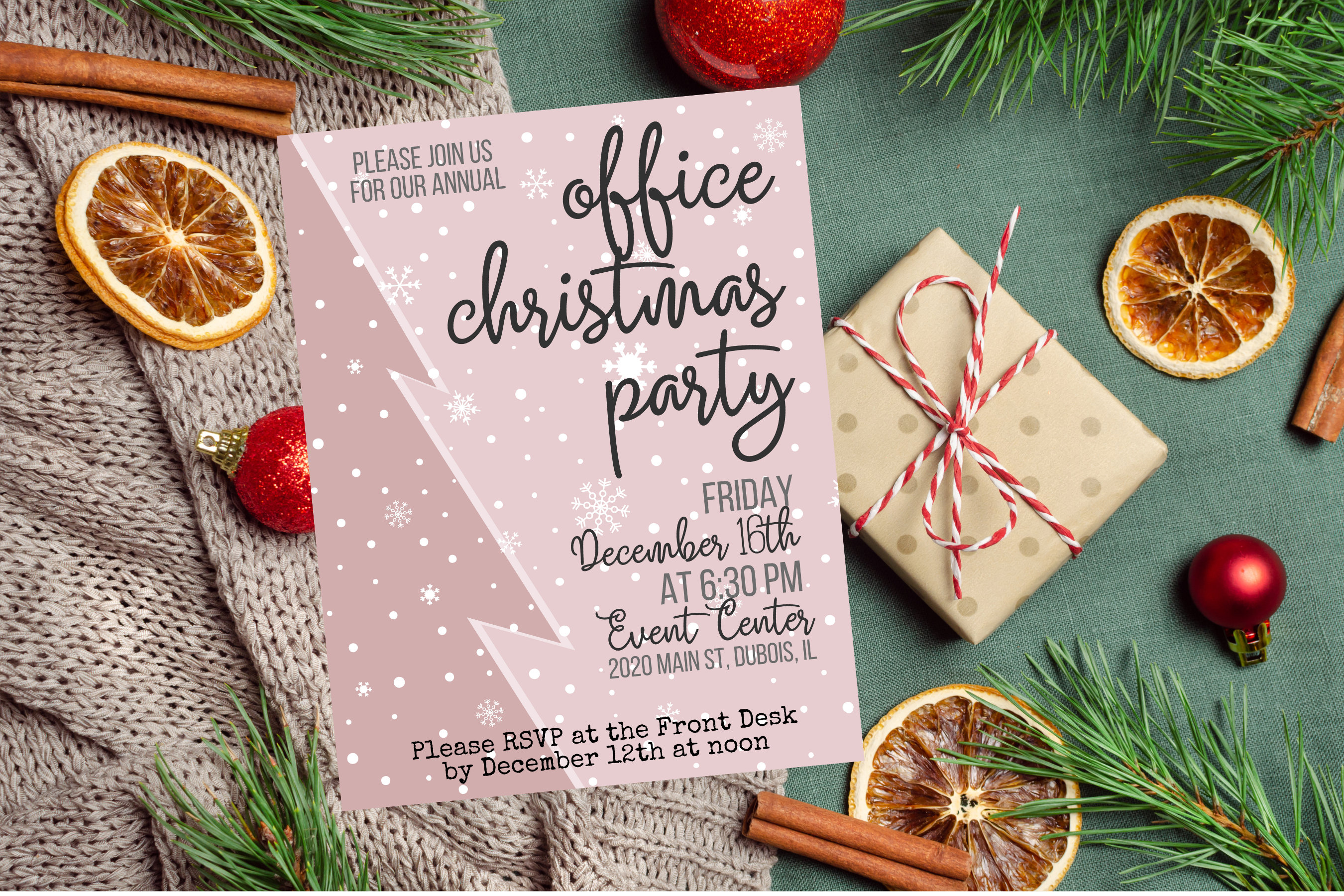 Editable Christmas Party Flyer for Work - Etsy