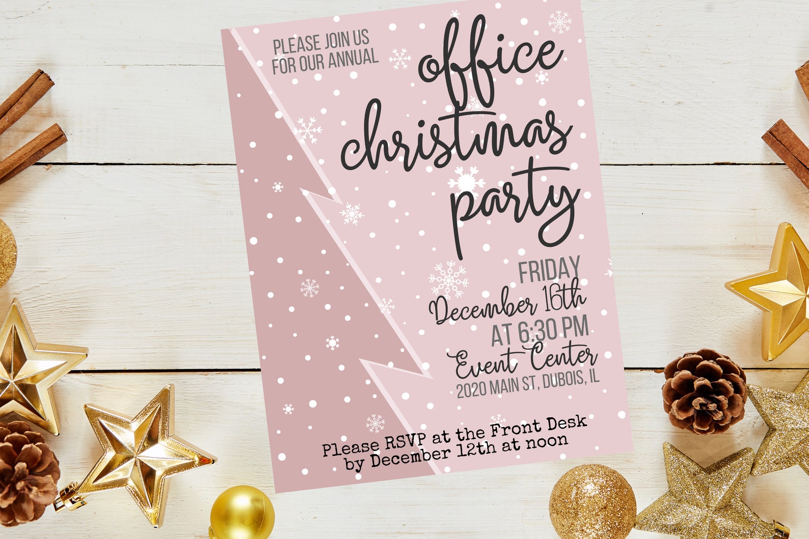 Editable Christmas Party Flyer for Work - Etsy