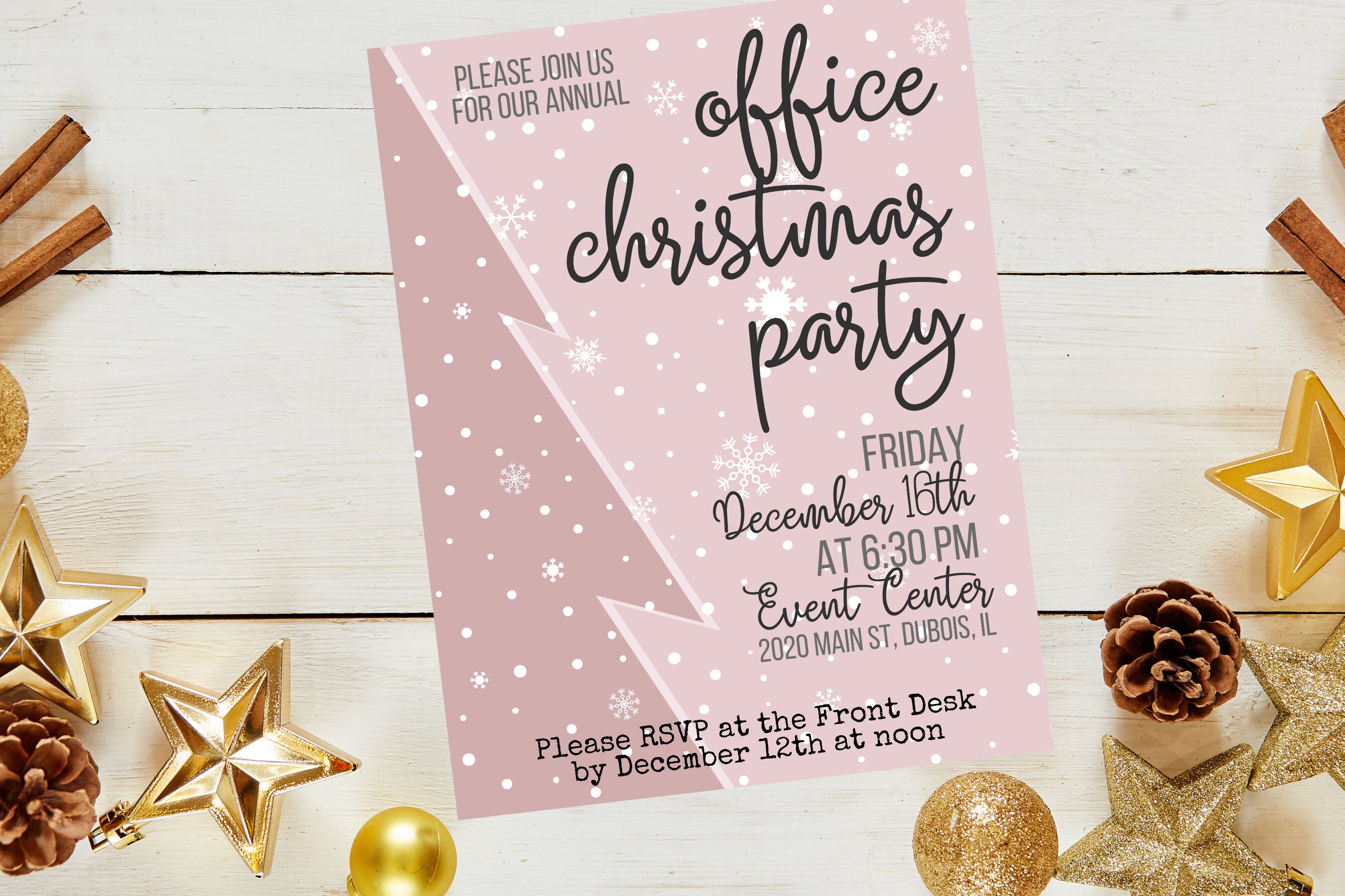 Editable Christmas Party Flyer for Work - Etsy