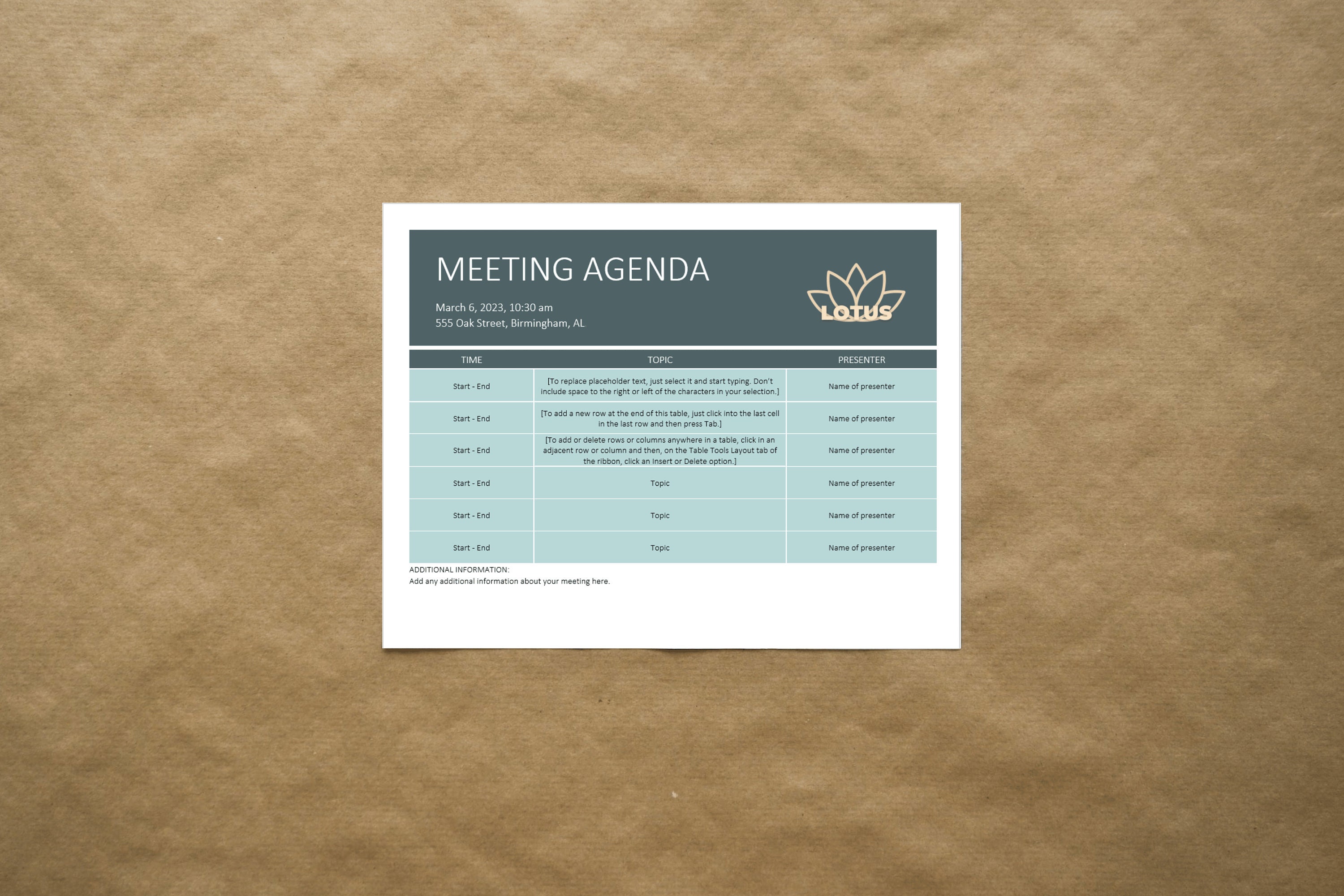 Meeting Agenda Form, Editable Google Docs Meeting Schedule Template ...