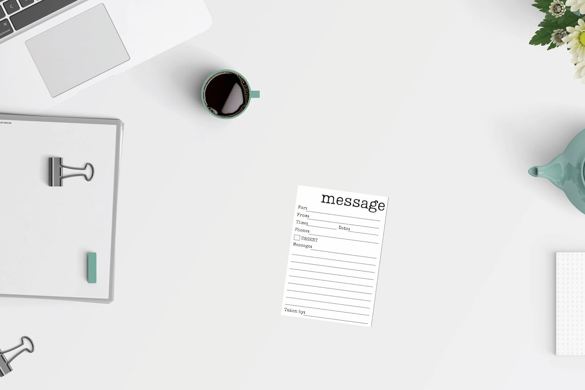 Printable Message Form, Missed Call PDF, Phone Message Memo Template ...