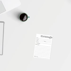 Printable Message Form, Missed Call PDF, Phone Message Memo Template ...