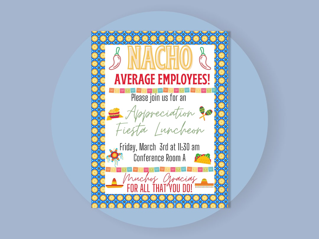 Editable Fiesta Luncheon Flyer | Employee Appreciation Lunch Flyer ...