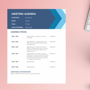 Google Docs Meeting Agenda Template, Editable Google Docs Template ...
