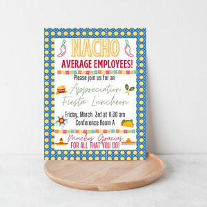 Editable Fiesta Luncheon Flyer | Employee Appreciation Lunch Flyer ...
