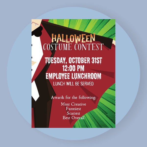 Halloween Costume Contest Flyer - Etsy
