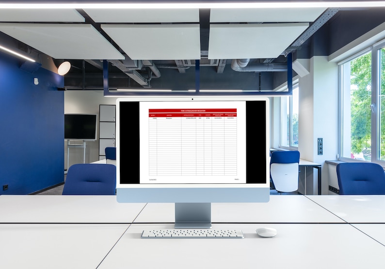 Fire Extinguisher Register and Monthly Inspection Form, Editable Excel ...