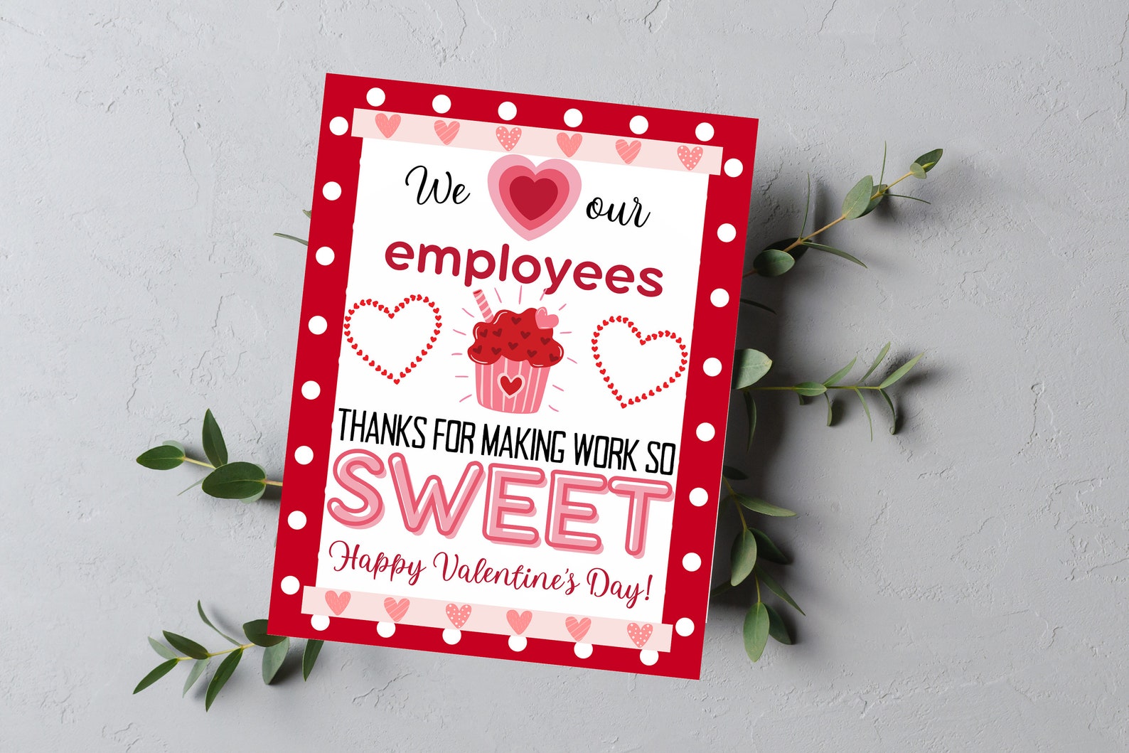 Printable Employee Valentine's Day Treat Flyer | Flyer for Valentine's ...