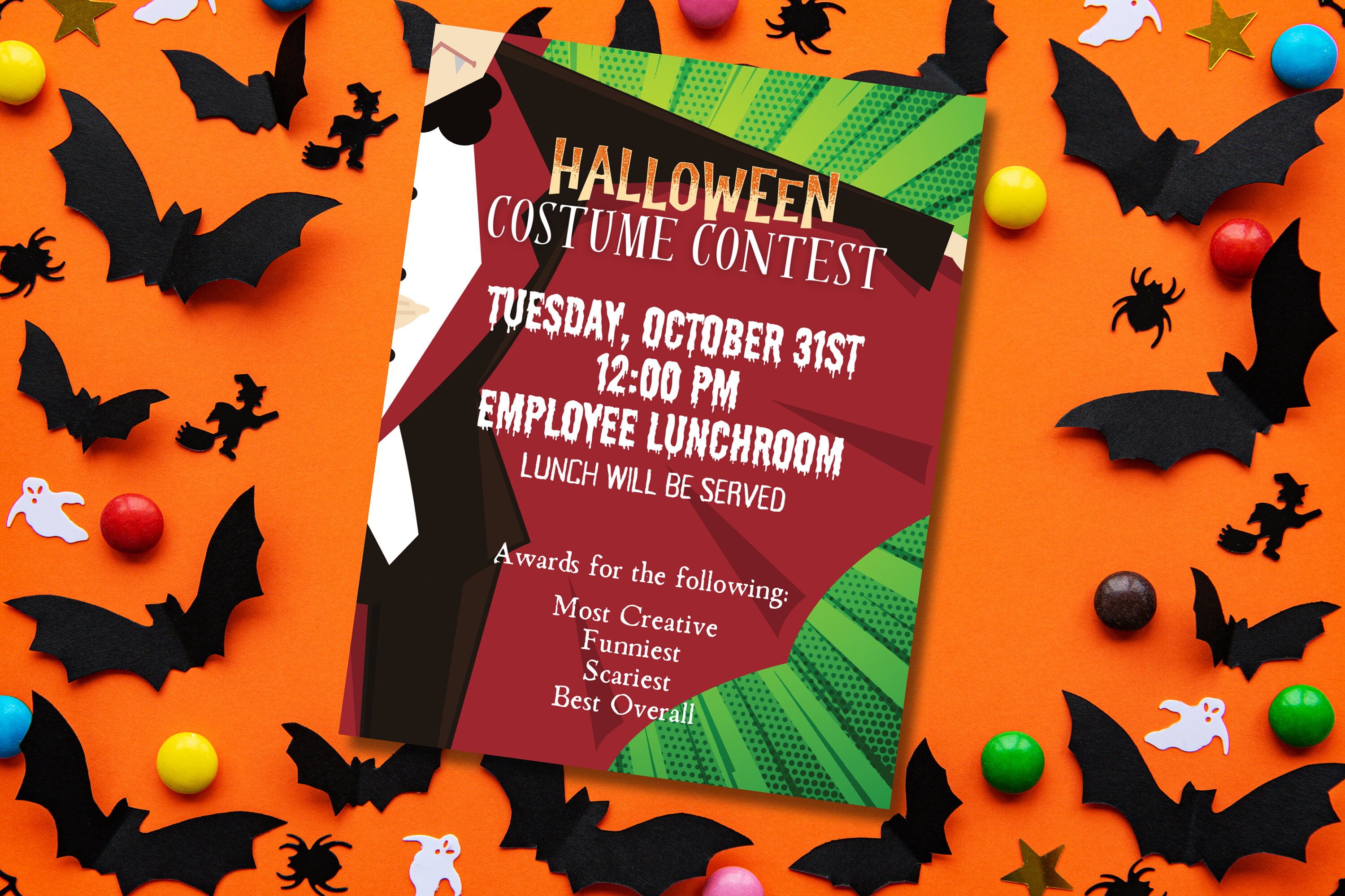 Editable Halloween Costume Contest Flyer, Halloween Party Flyer ...