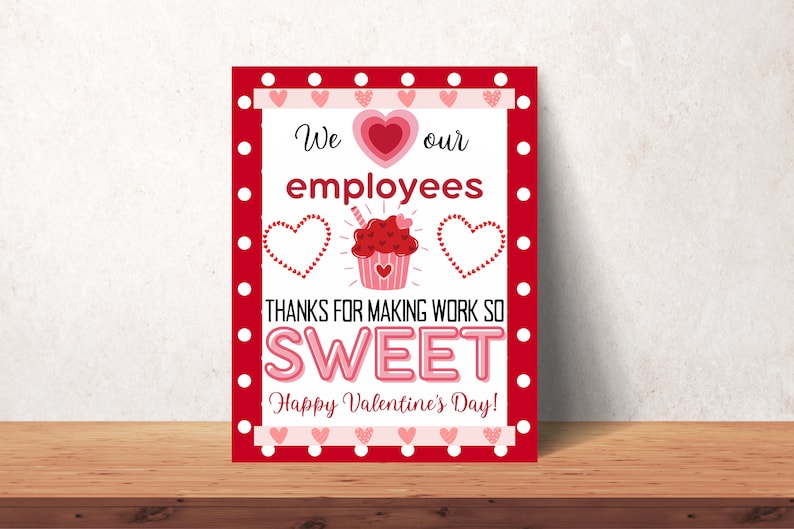 Printable Employee Valentine's Day Treat Flyer | Flyer for Valentine's ...
