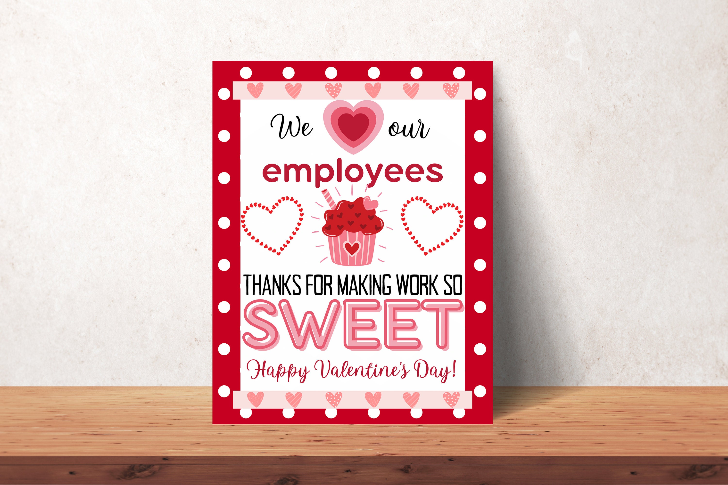 Printable Employee Valentine's Day Treat Flyer | Flyer for Valentine's ...