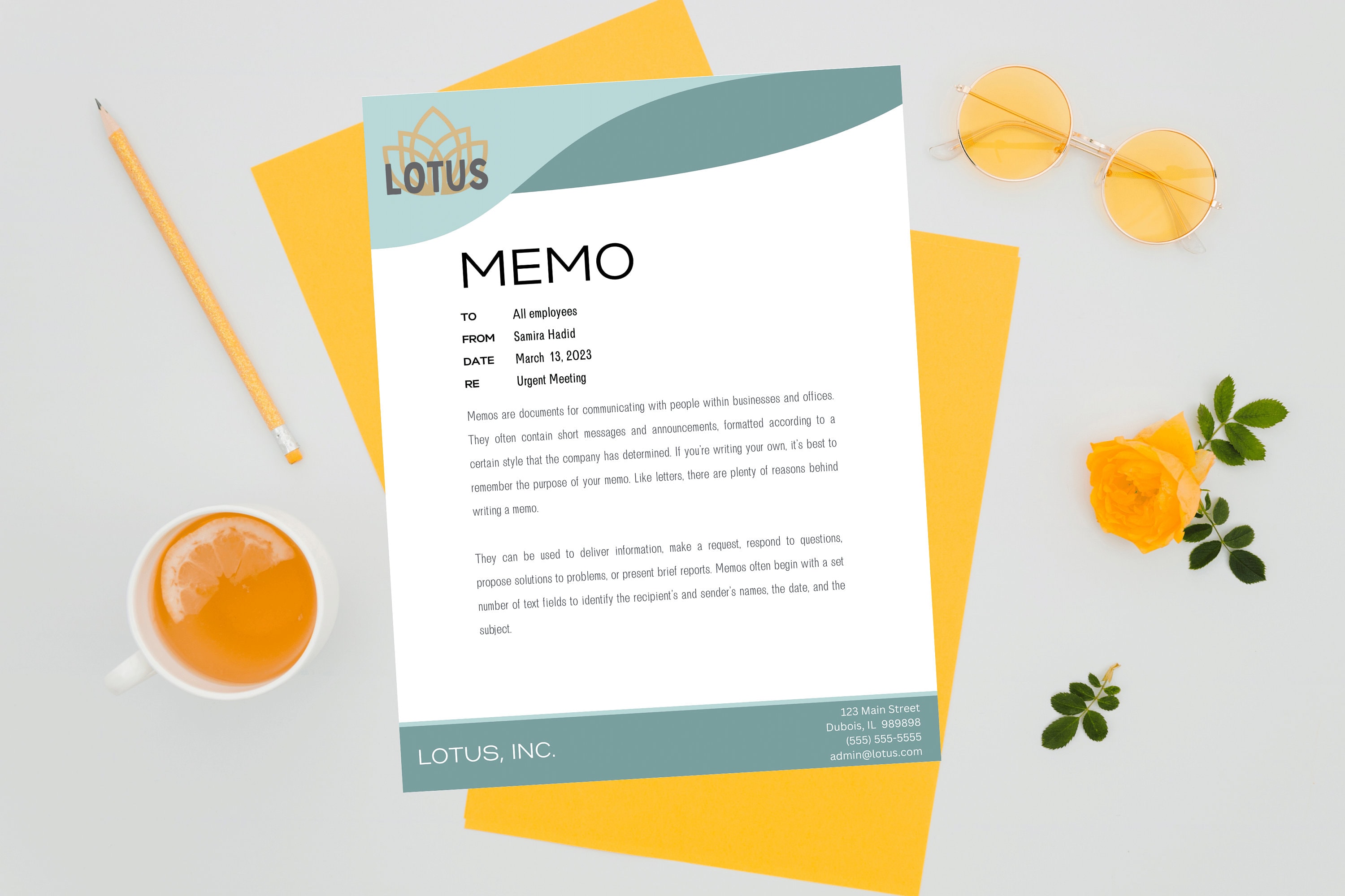 Editable Memo Template - Etsy