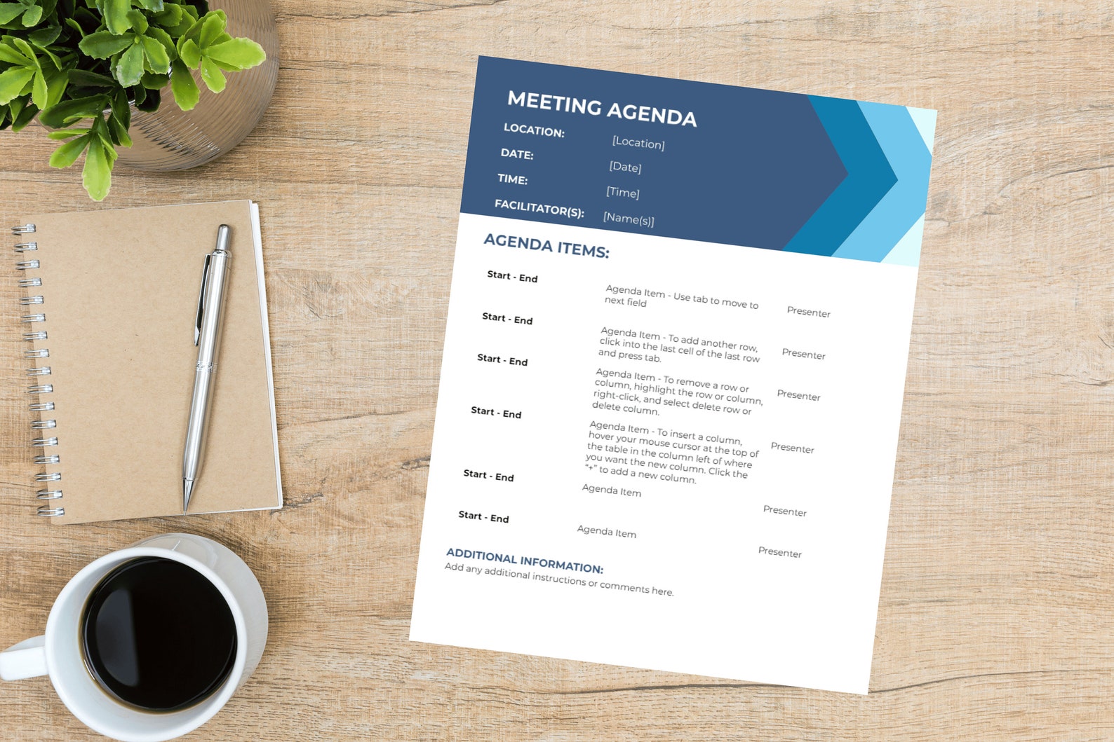 Google Docs Meeting Agenda Template, Editable Google Docs Template ...