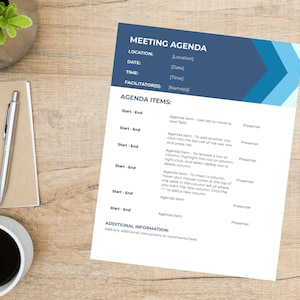 Google Docs Meeting Agenda Template, Editable Google Docs Template ...