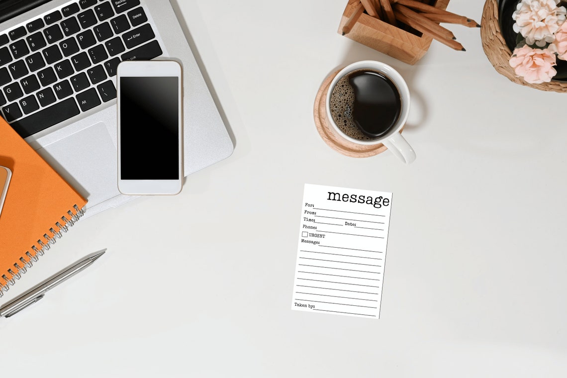 Printable Message Form, Missed Call PDF, Phone Message Memo Template ...