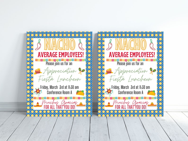 Editable Fiesta Luncheon Flyer | Employee Appreciation Lunch Flyer ...