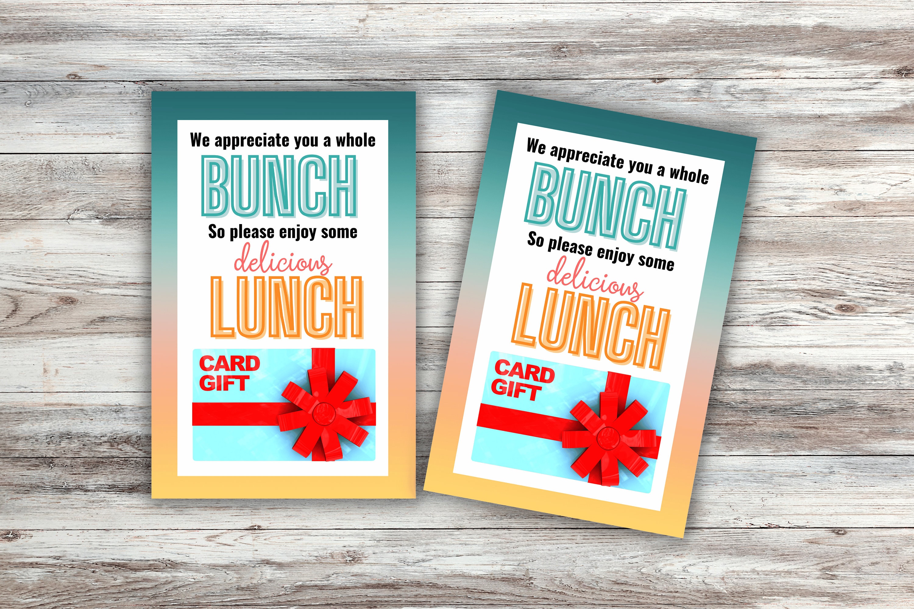 Printable Gift Card Holder for Employees | Restaurant Gift Card ...