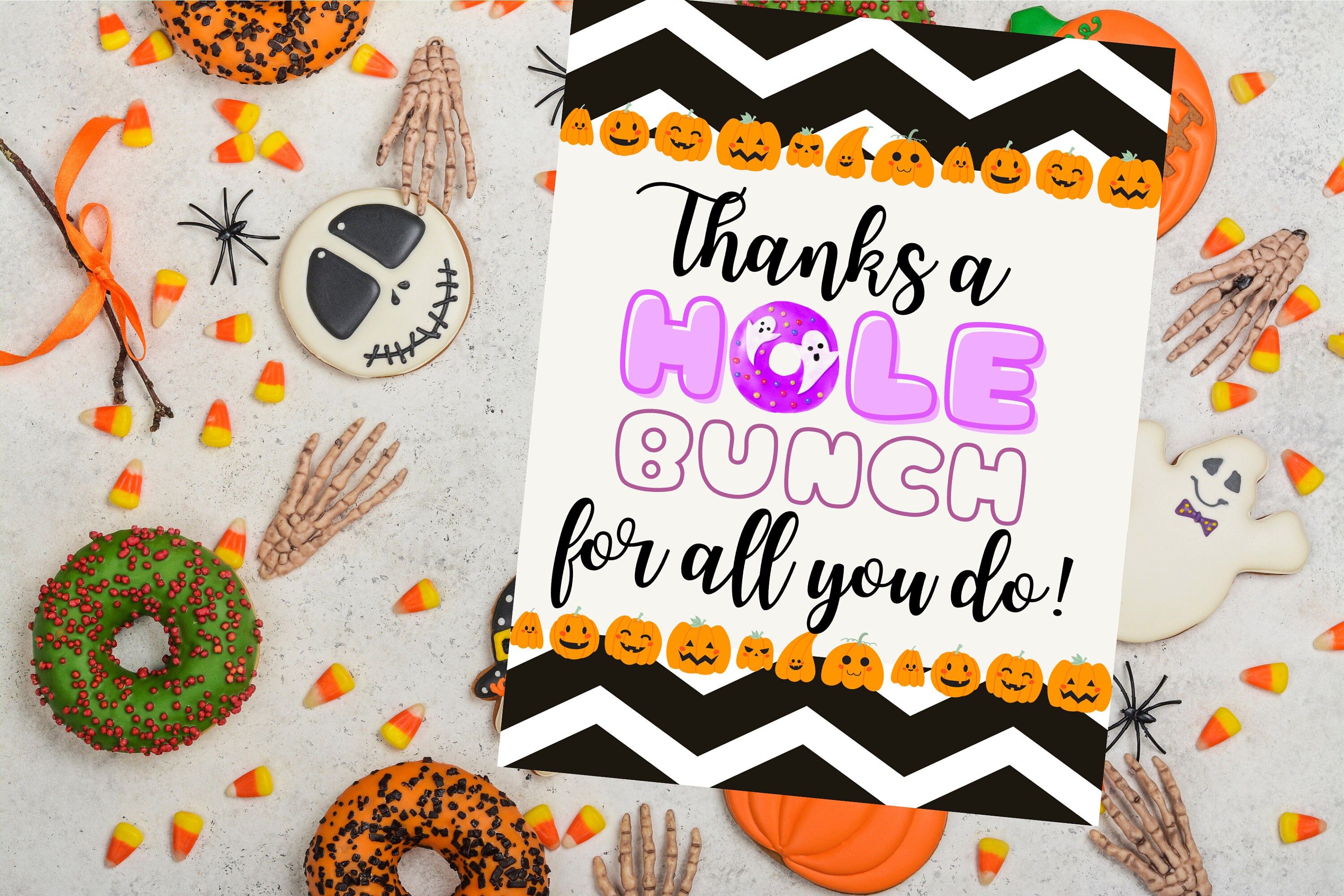 Printable Halloween Donut Flyers, Employee Appreciation Donut Flyers ...