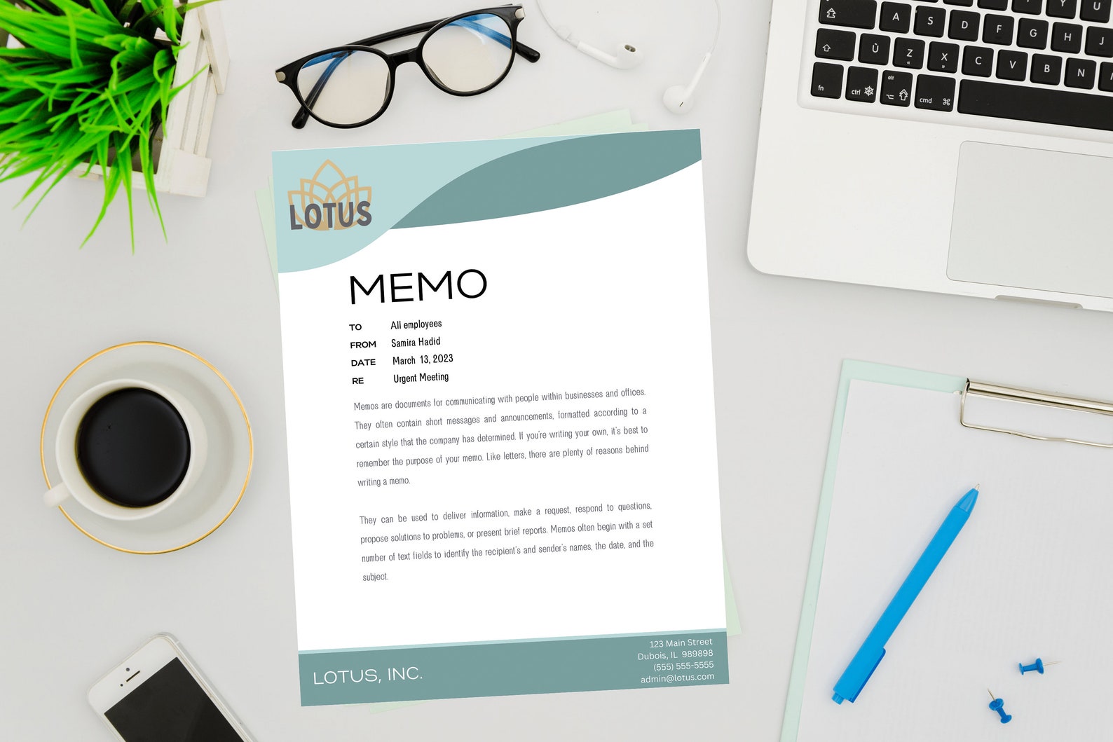 Editable Memo Template - Etsy