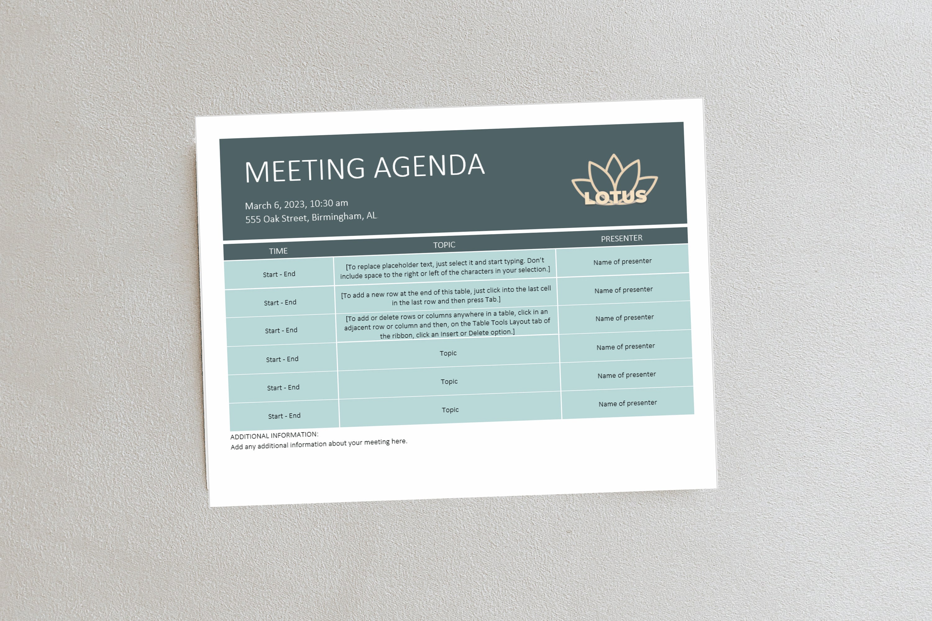 Meeting Agenda Form, Editable Google Docs Meeting Schedule Template ...