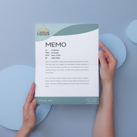 Professional Internal Memo Template: Editable Word & PDF Format - Etsy