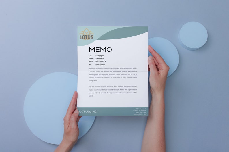Editable Memo Template - Etsy