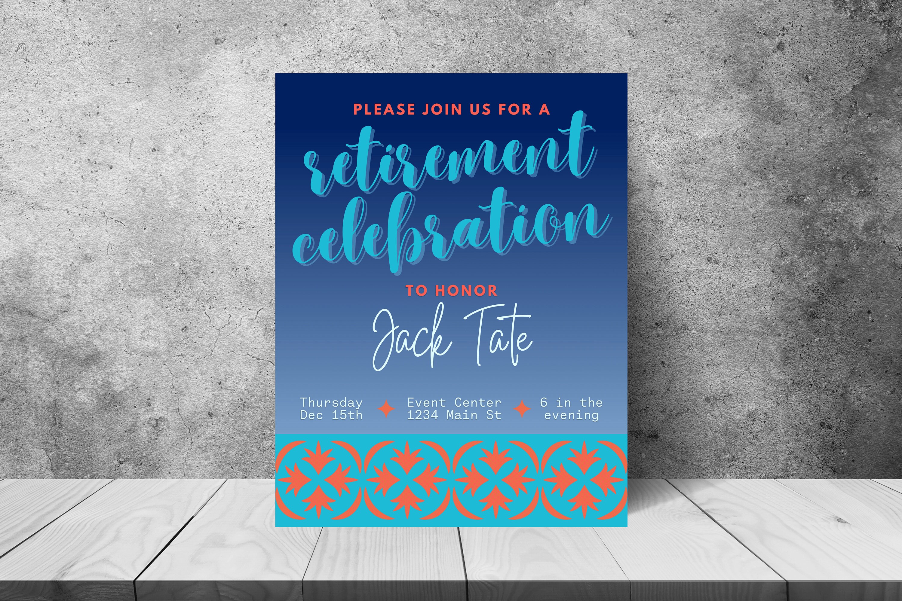 Editable Retirement Party Flyer - Etsy