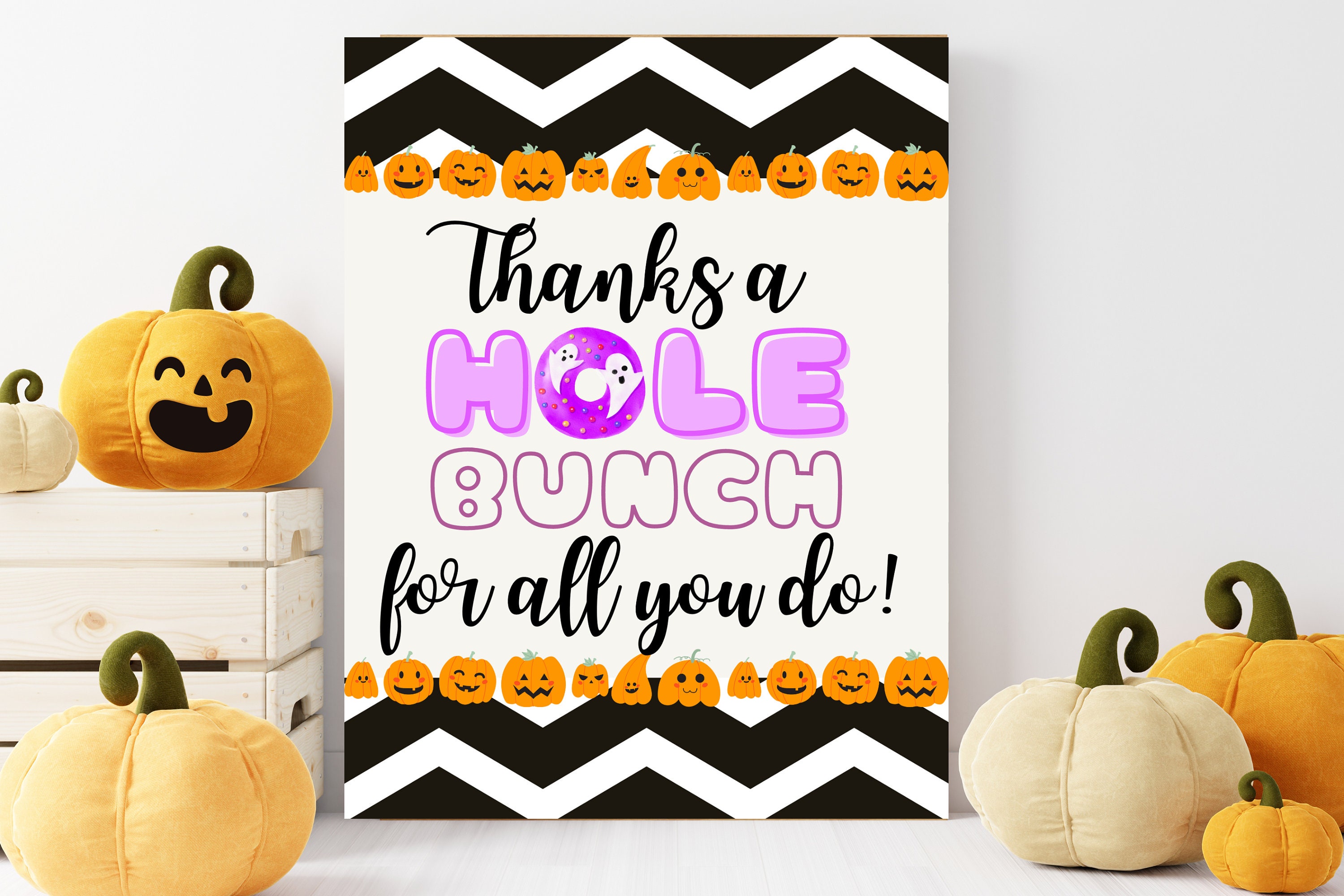 Printable Halloween Donut Flyers, Employee Appreciation Donut Flyers ...