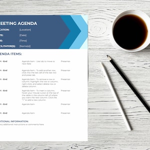 Google Docs Meeting Agenda Template, Editable Google Docs Template ...