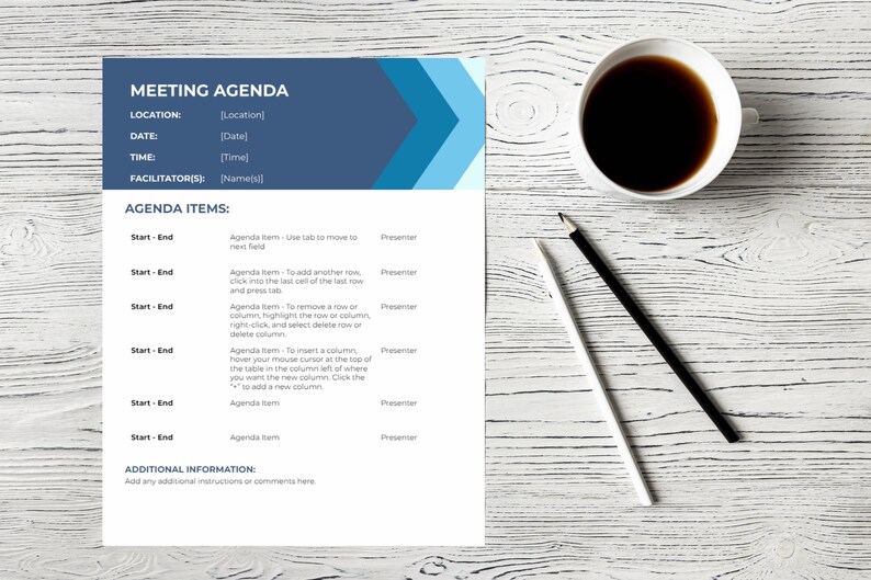 Google Docs Meeting Agenda Template, Editable Google Docs Template ...