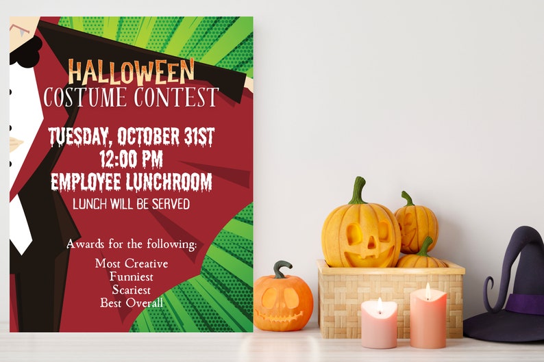 Editable Halloween Costume Contest Flyer, Halloween Party Flyer ...