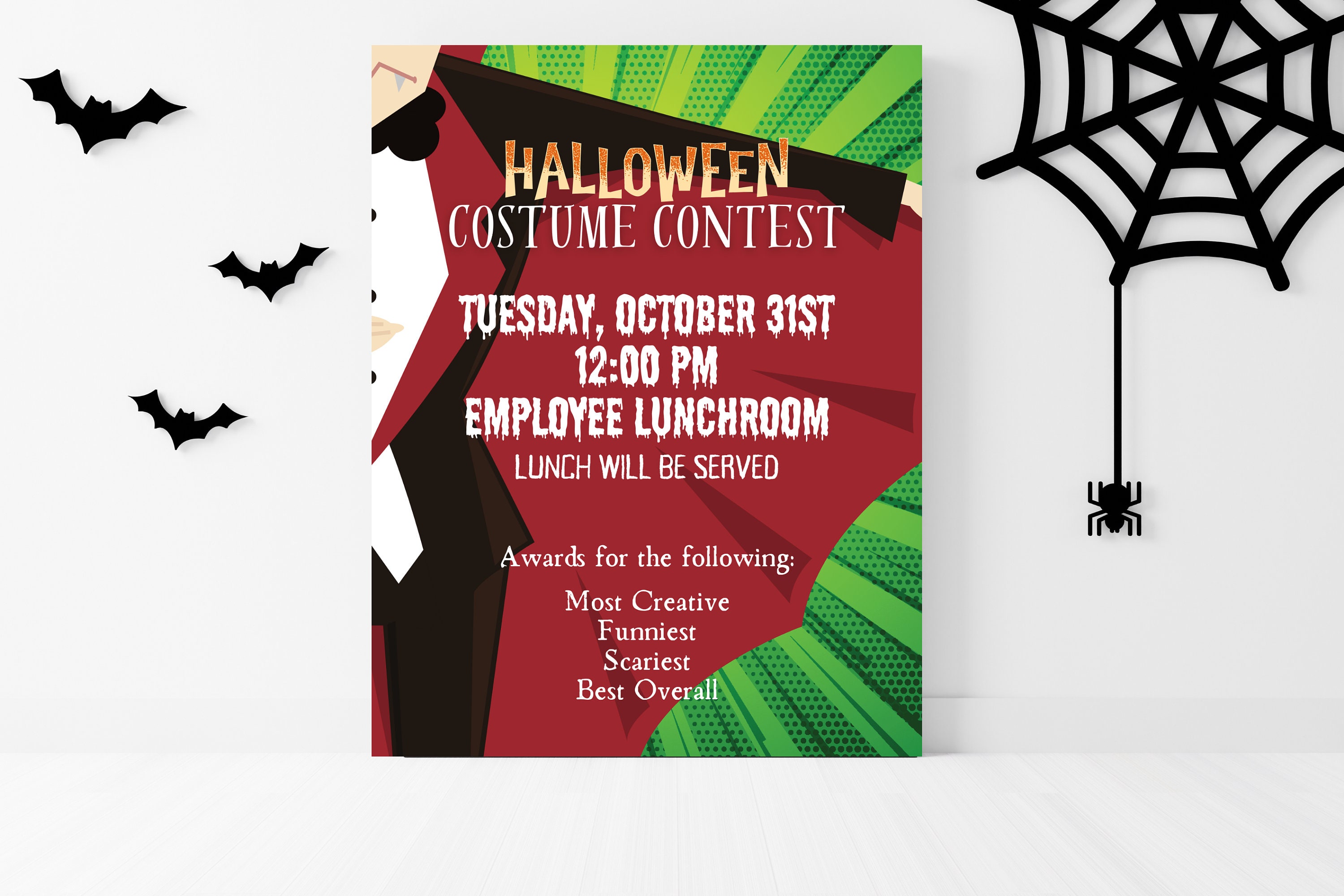 Editable Halloween Costume Contest Flyer, Halloween Party Flyer ...
