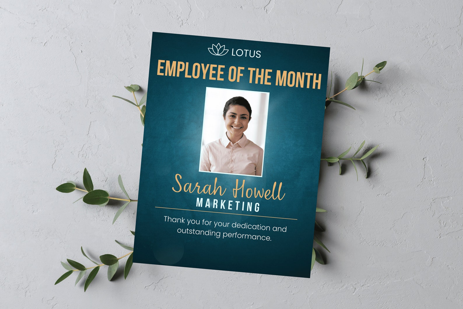 Customizable Employee of the Month Flyer Employee of the Month Template ...