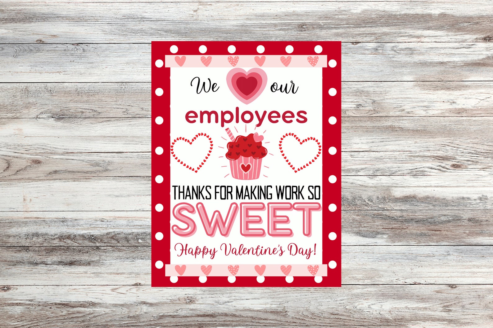 Printable Employee Valentine's Day Treat Flyer | Flyer for Valentine's ...