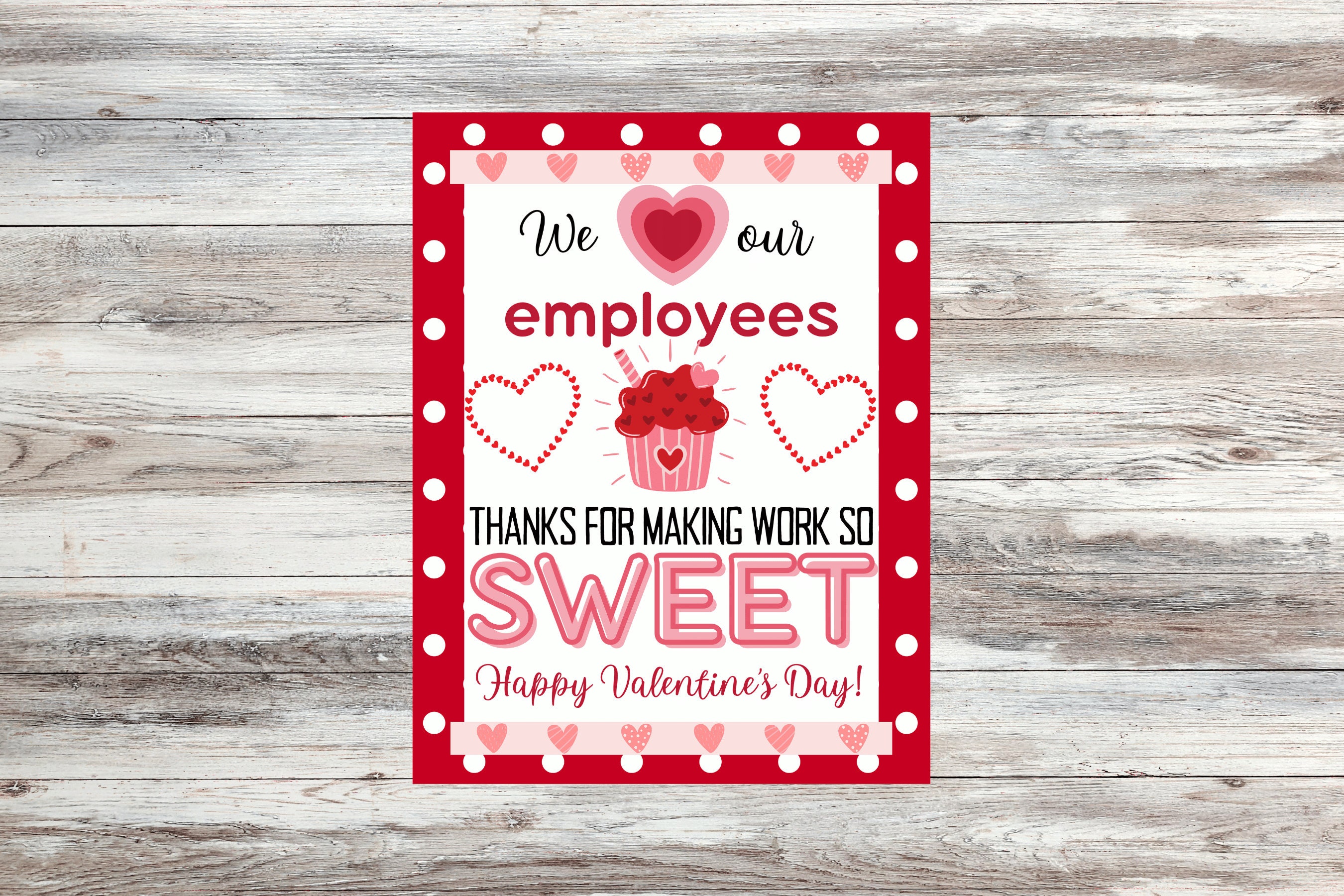 Printable Employee Valentine's Day Treat Flyer | Flyer for Valentine's ...
