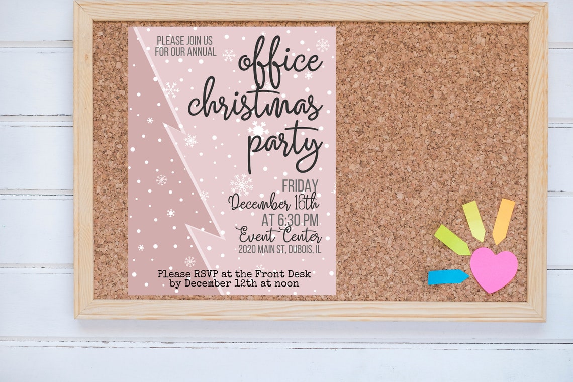 Editable Christmas Party Flyer for Work - Etsy