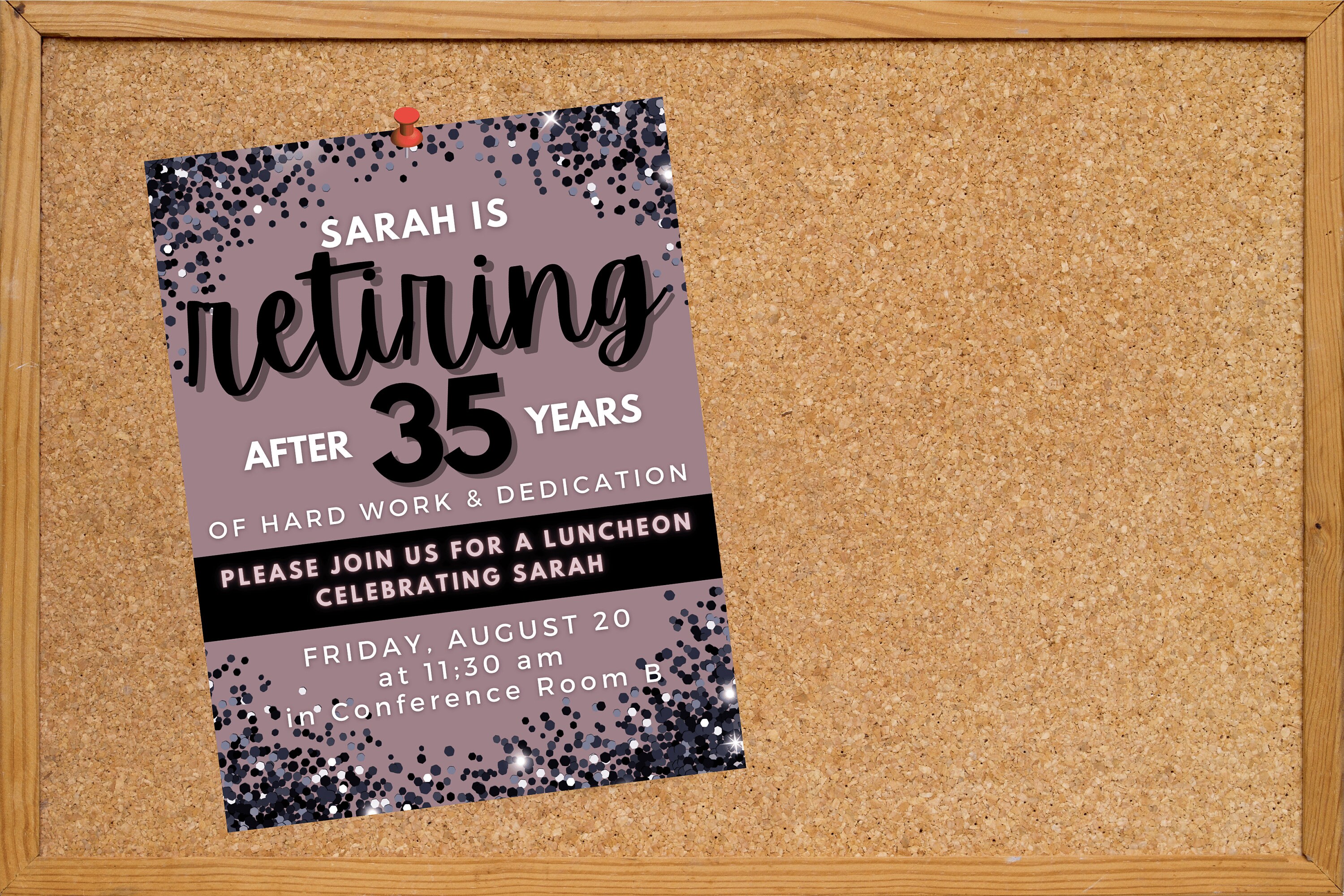 Editable Retirement Party Flyer - Etsy