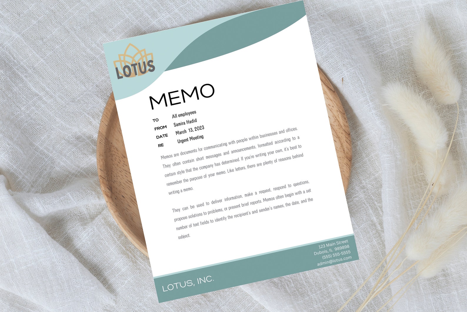 Editable Memo Template - Etsy