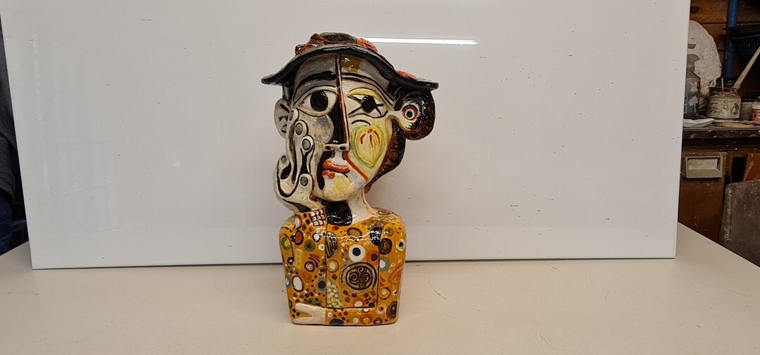 Picasso Portraits Earthenware Pot Large One-off Piece - Etsy UK