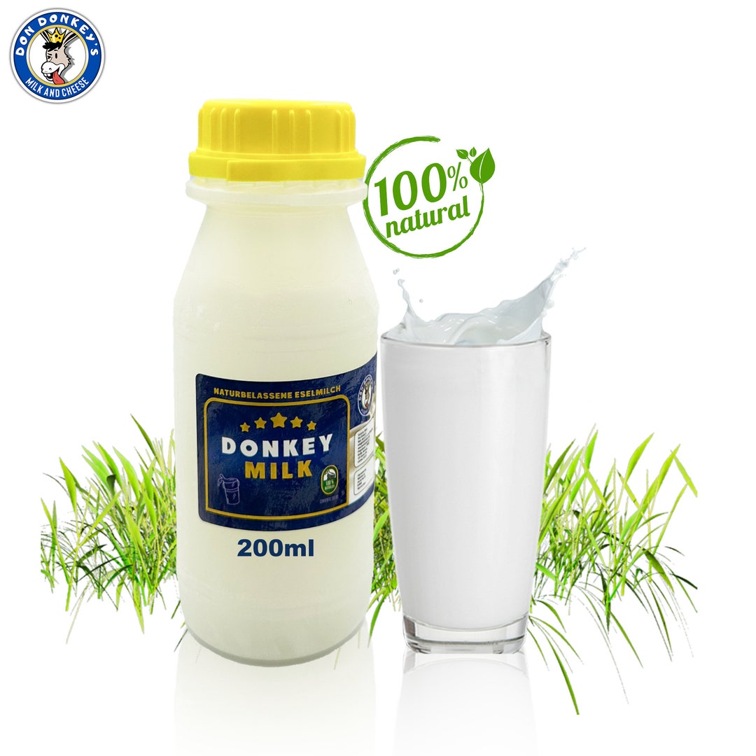 Fresh Donkey Milk Low in Lactose & Skin-friendly, Chilled and Sent With ...