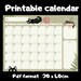 Adorable Cats Calendar Printable Calendar Undated Calendar Cute Blank ...