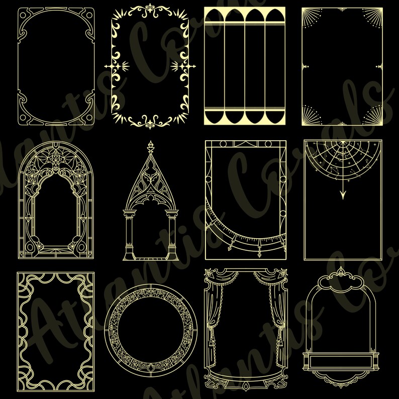 Procreate Frame Stamps: Vintage Ornament Brushes (digital Download) - Etsy