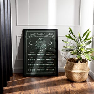 2025 Lunar Calendar - Moon Phases - Northern Hemisphere (digital ...
