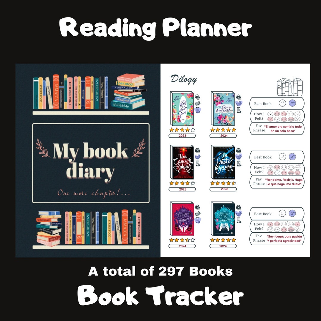 Reading Journal Portrait Reading Planner Book Review Reading Planner ...