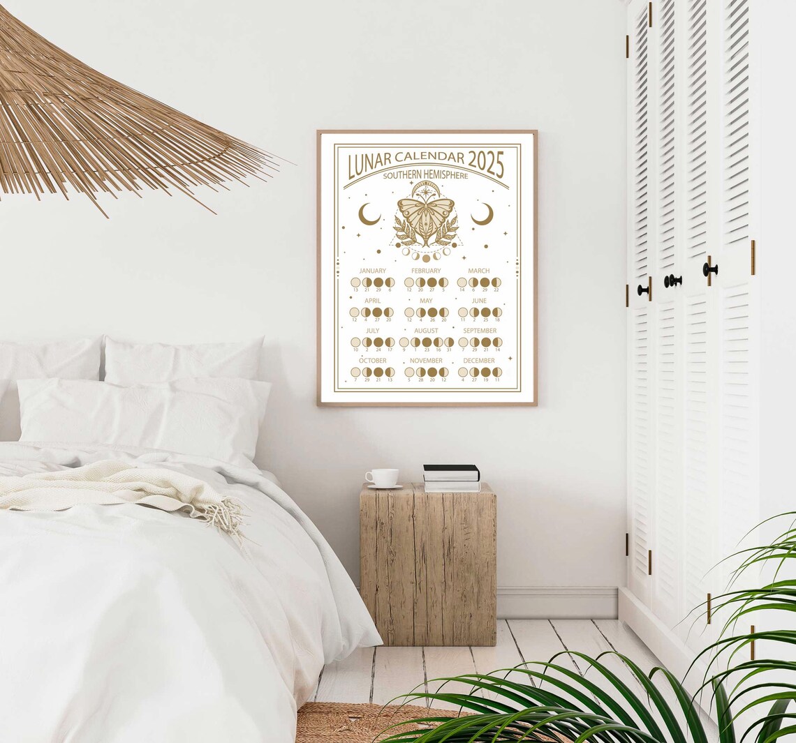 Lunar Calendar 2025 Southern Hemisphere Lunar Phases Calendar Printable ...